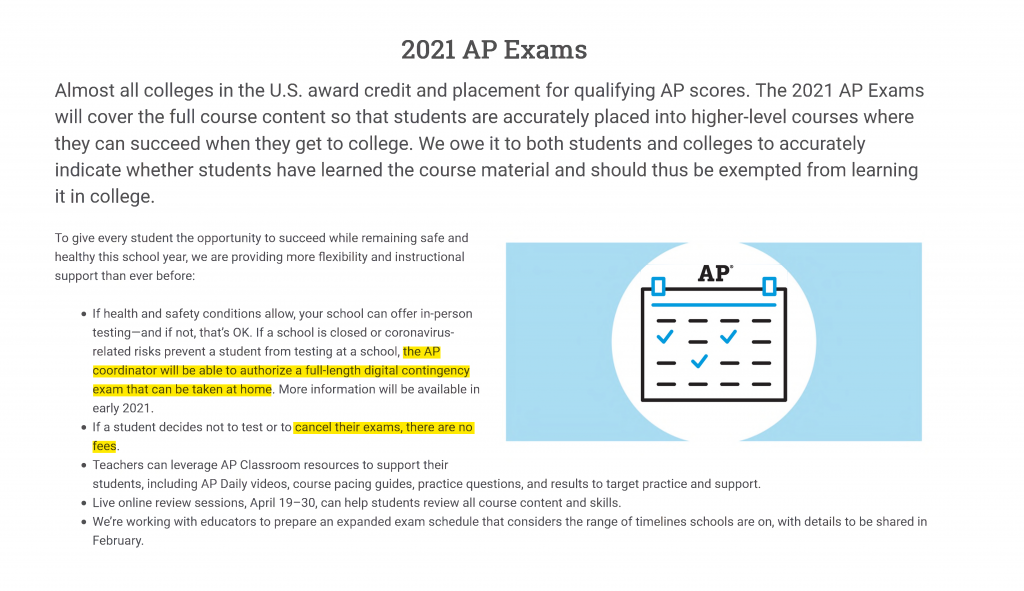 College Board公布AP在家机考 – Aison留学