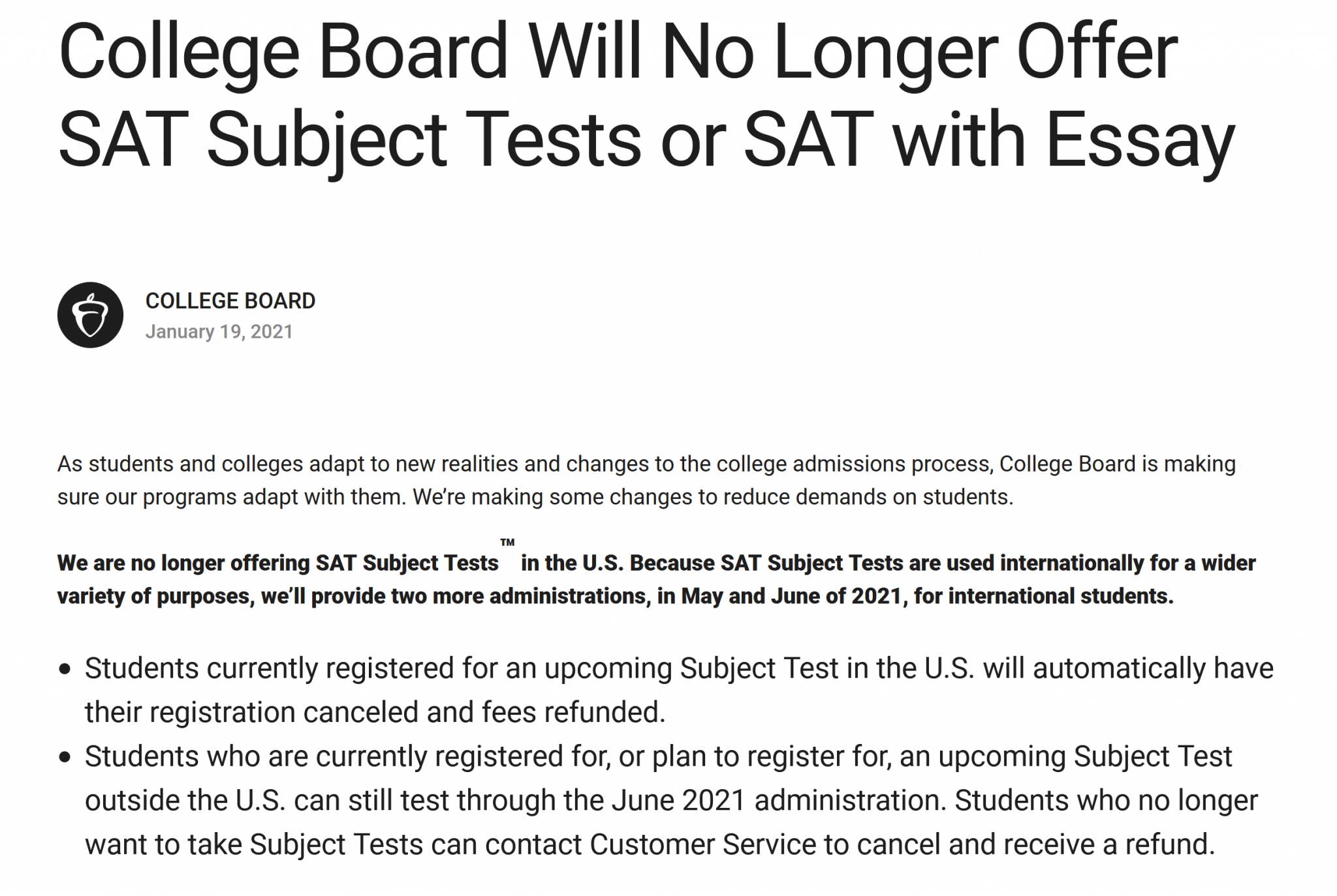 关于SAT的最新变化，你应该知道… – Aison留学
